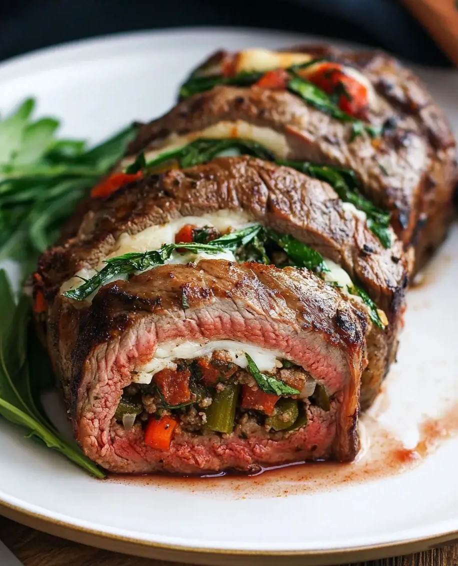 Italian Stuffed Flank Steak is a must-try recipe! - Fitandhealthier