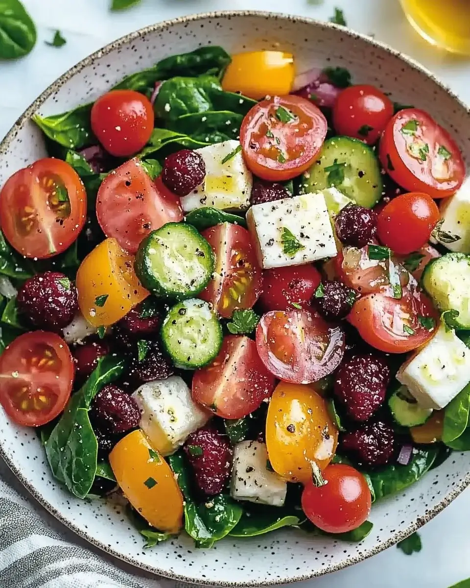 Summer Berry Spinach Salad Recipe is a must-try! - Fitandhealthier