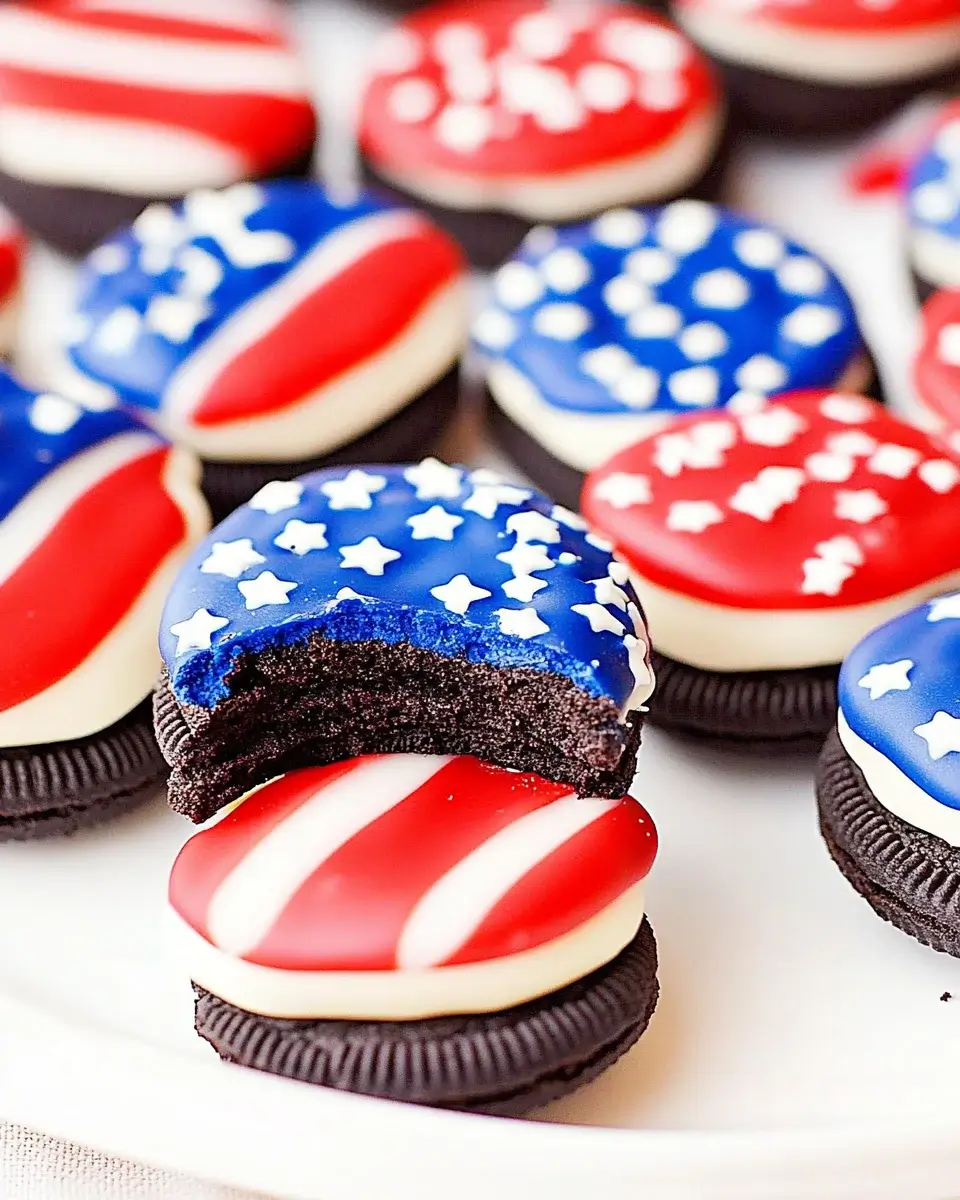 Chocolate-Dipped Patriotic Oreos: Easy Recipe for Fun! - Fitandhealthier