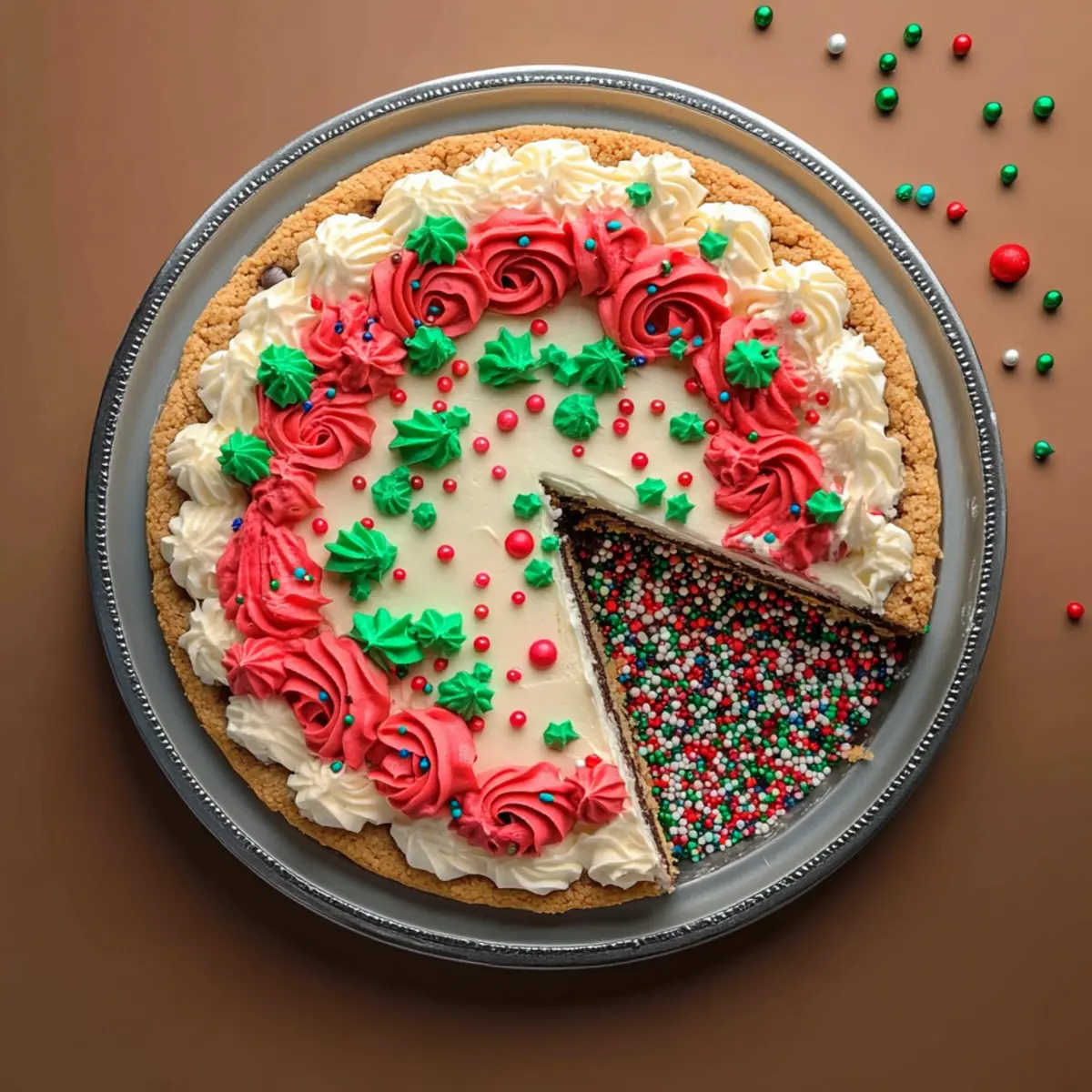 Giant Christmas Wreath Cookie Cake: An Irresistibly Delicious Dessert