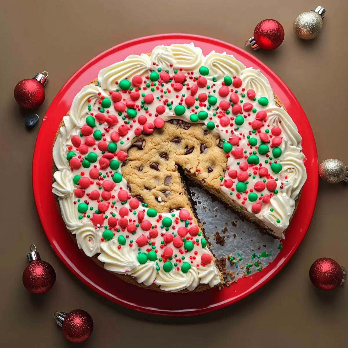 Giant Christmas Wreath Cookie Cake: An Irresistibly Delicious Dessert