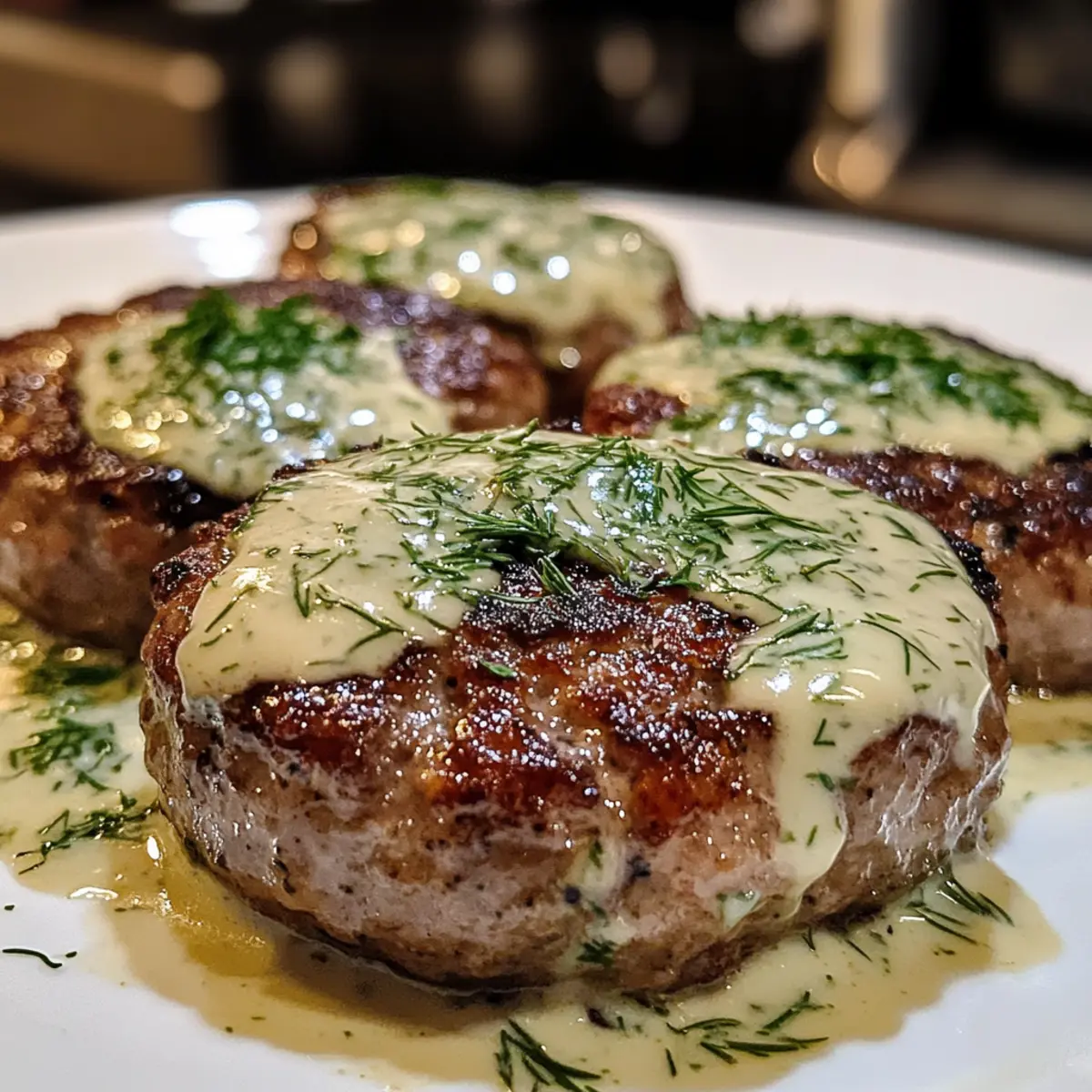 Irresistible Hamburger Steaks in Creamy Dill Sauce Recipe