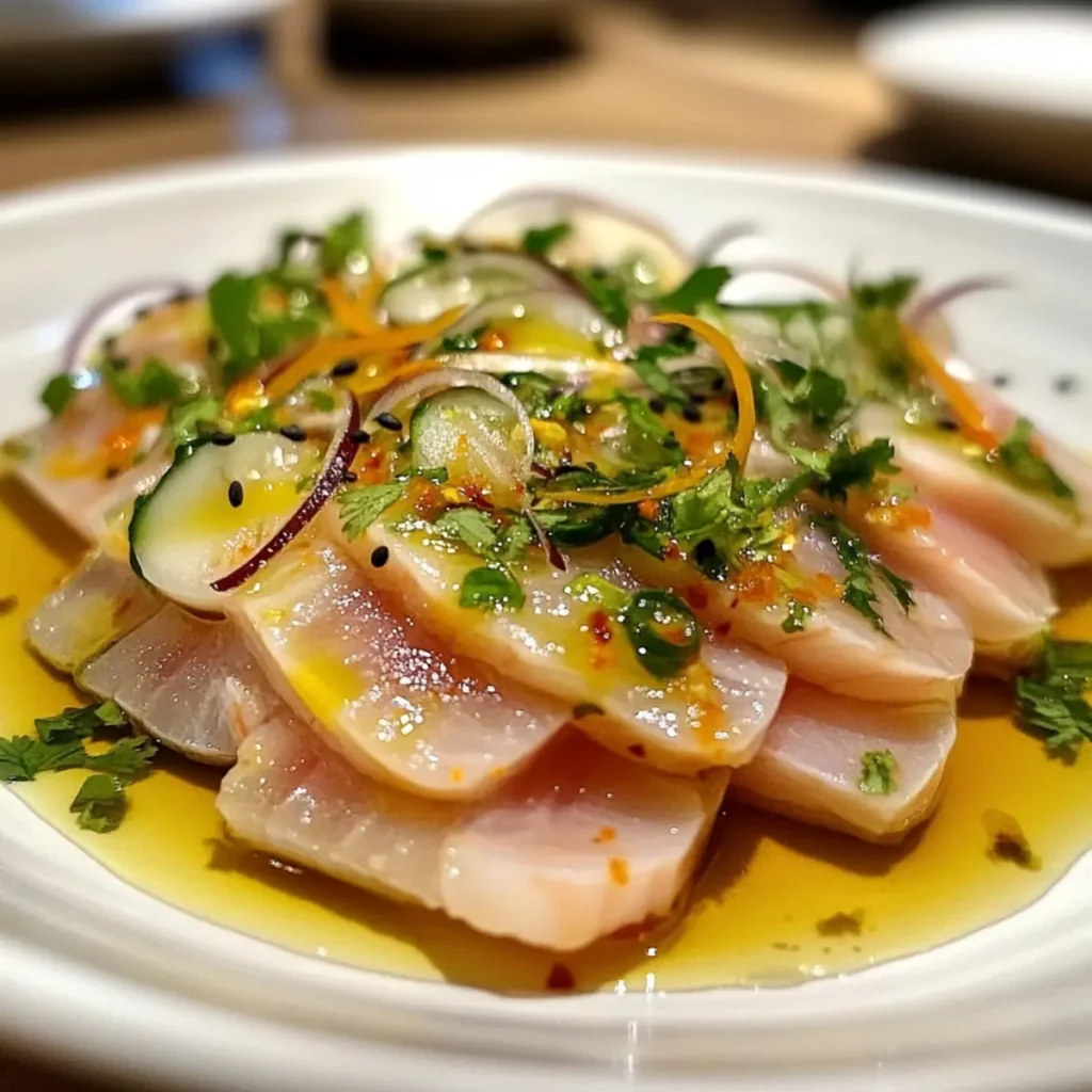 Irresistible Hamachi Crudo with Zesty Yuzu Ponzu Sauce