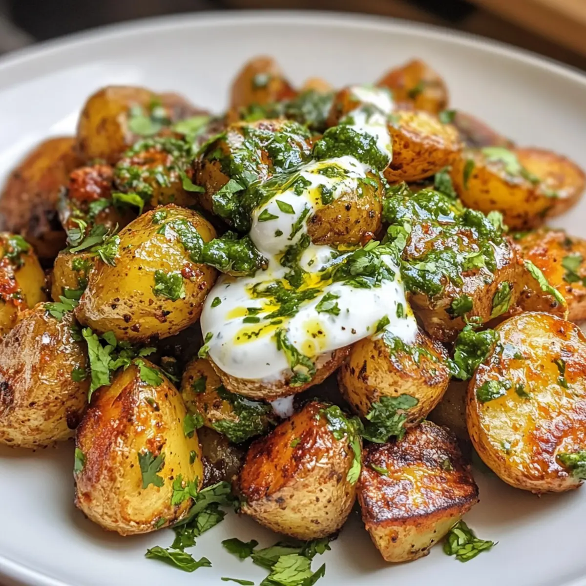 Irresistible Chaat Masala Potatoes with Creamy Yogurt Dressing